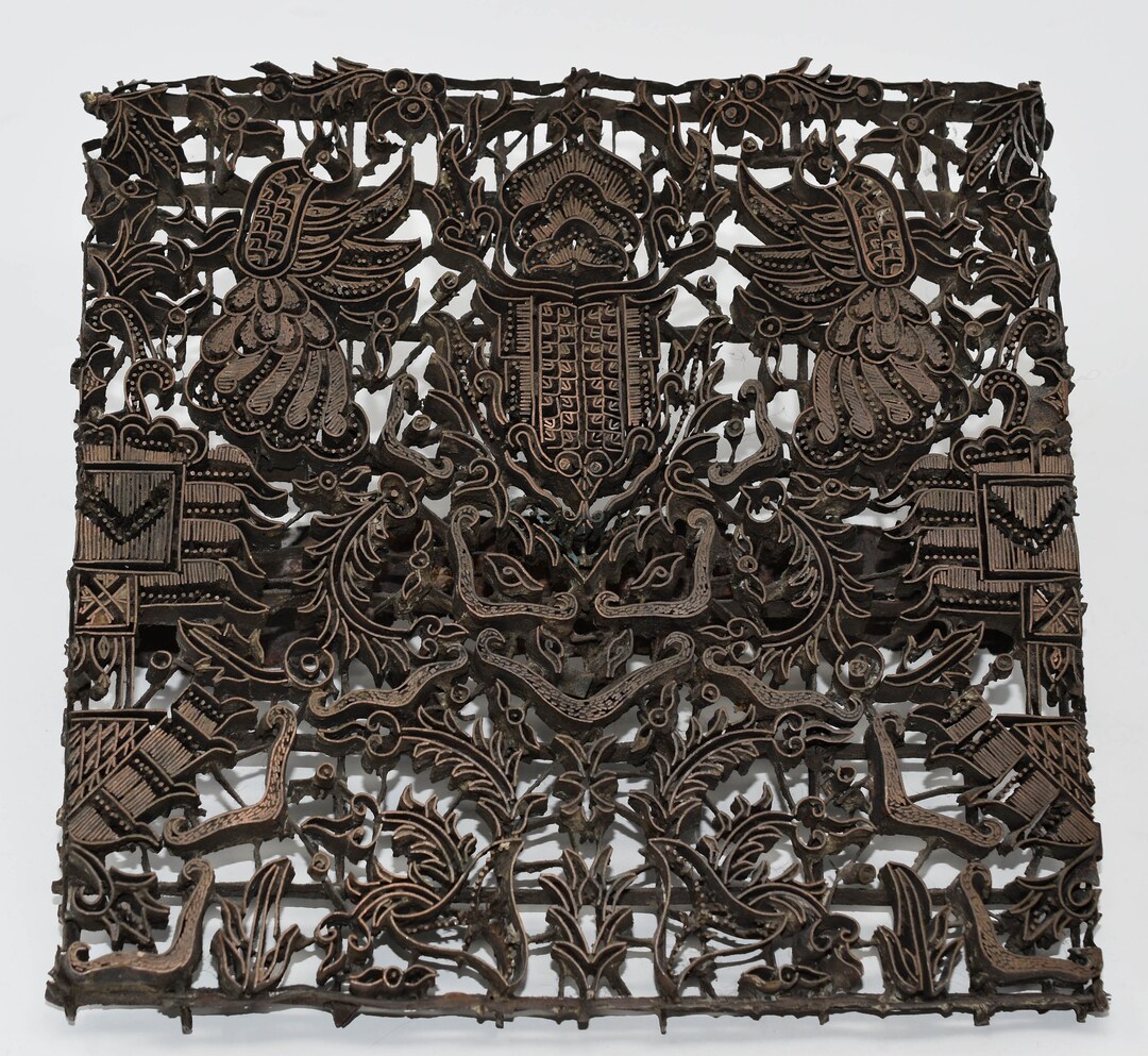 Antique Textile Stamp Batik Stamp Indonesian Copper Tjap Printing Block ...