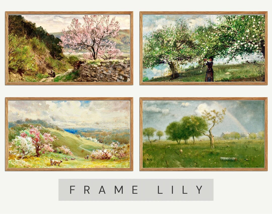 Samsung Frame TV Art Set, Vintage Spring TV Art, Frame TV Art Spring ...