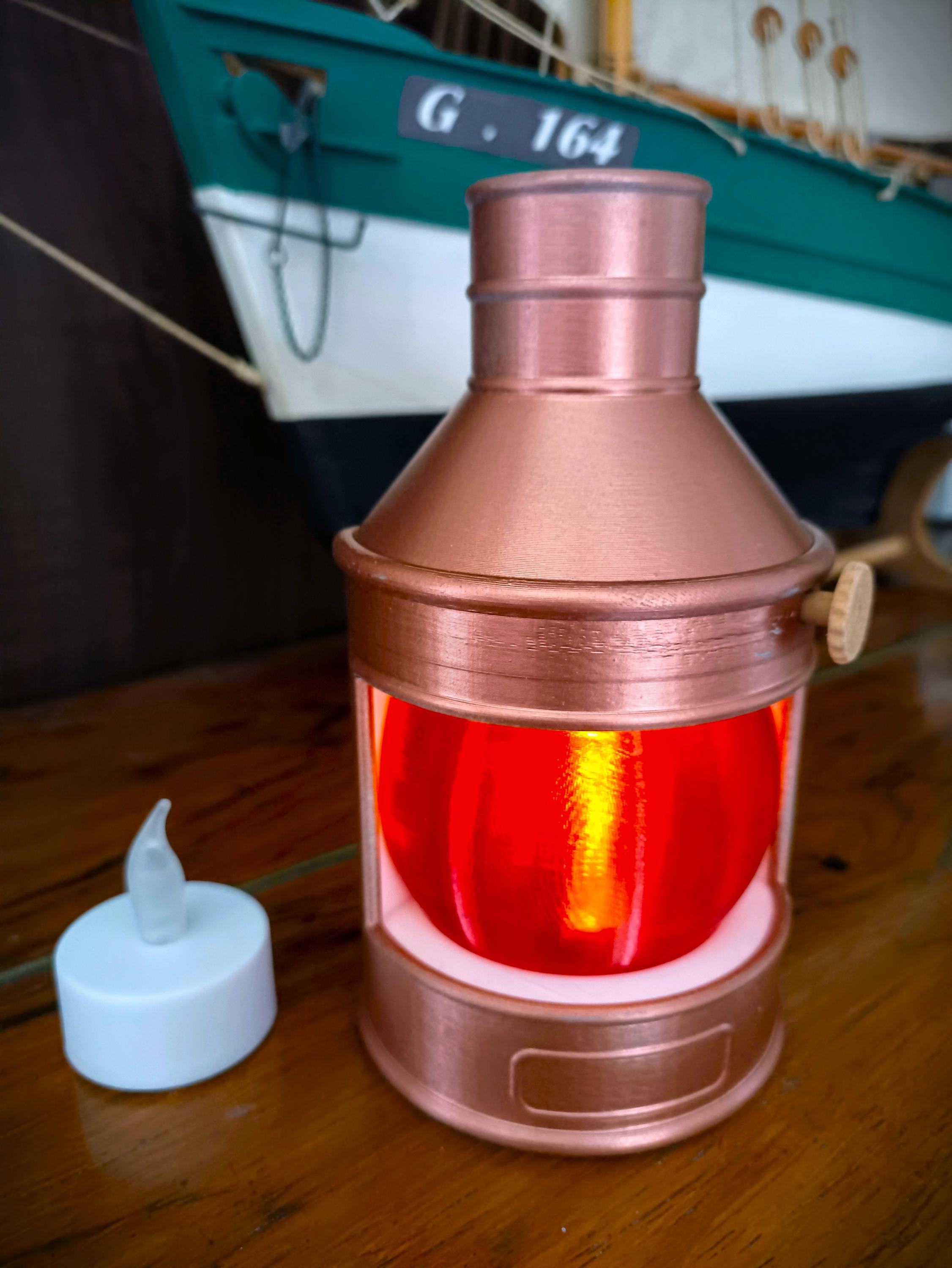 Vintage Marine Lamp 3D PRINT, Replica Oil Lamp, Flickering LED Candle ...