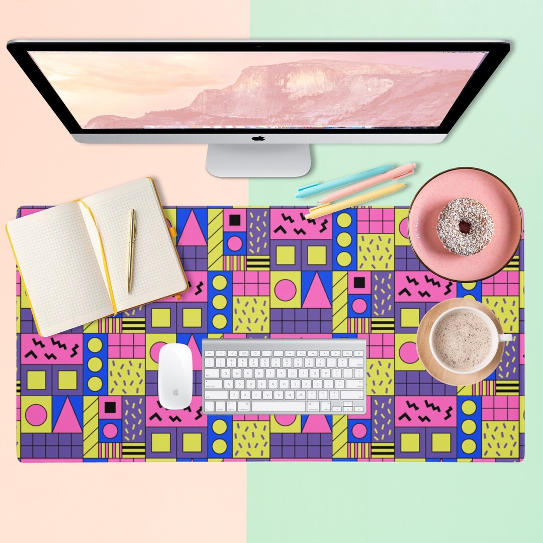 Desk Mat Mid Century Modern XL Desk Mat Kids Desk Mat Desk Decor ...