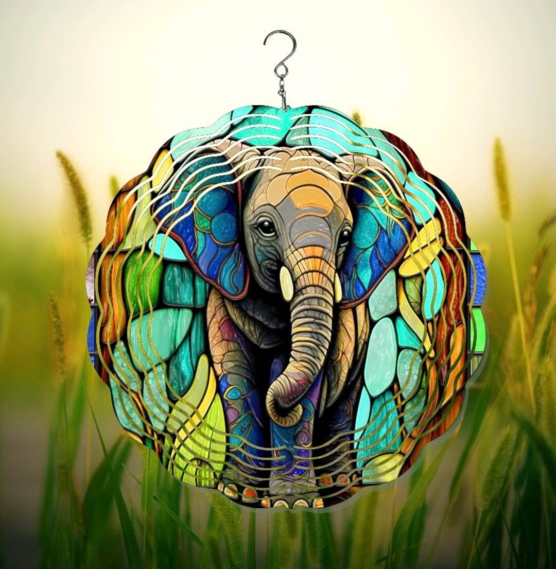 Elephant Wind Spinner - Etsy