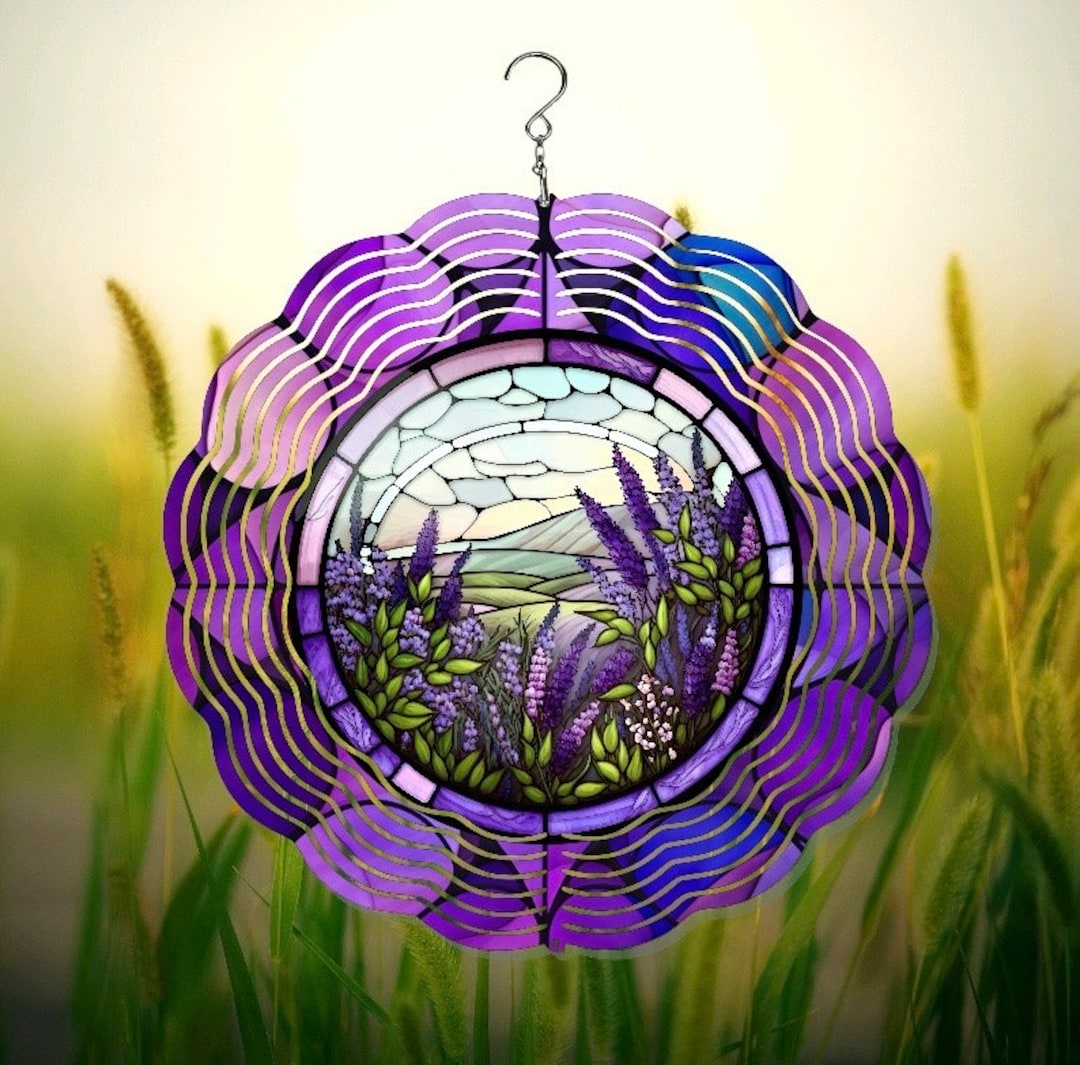 Purple Flowers Wind Spinner - Etsy