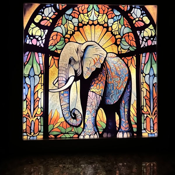 Glass Elephant - Etsy