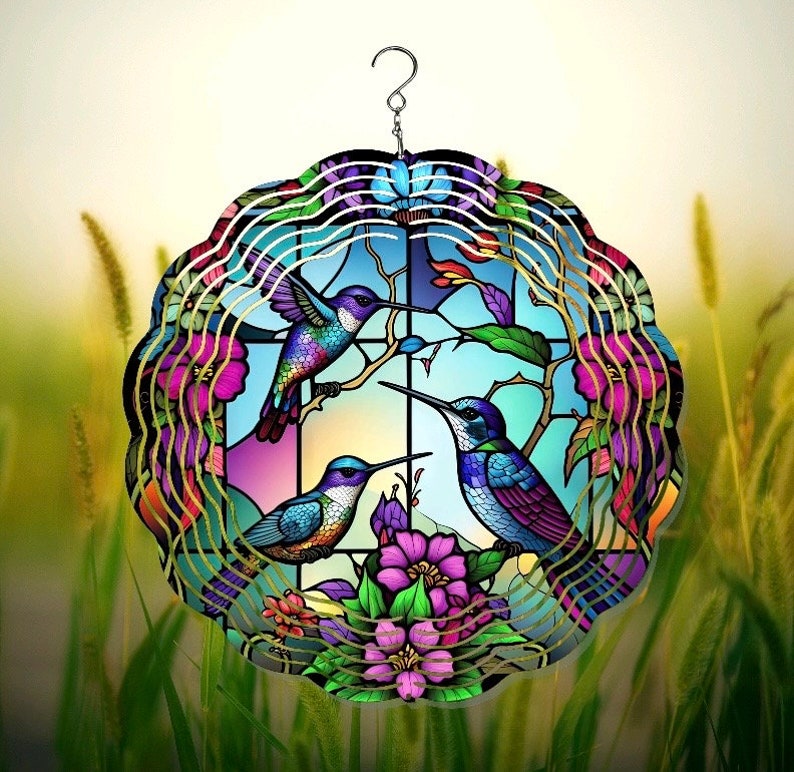 Hummingbird Wind Spinner - Etsy