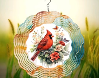 Dual Red Cardinal Wind Spinner V2 - Etsy