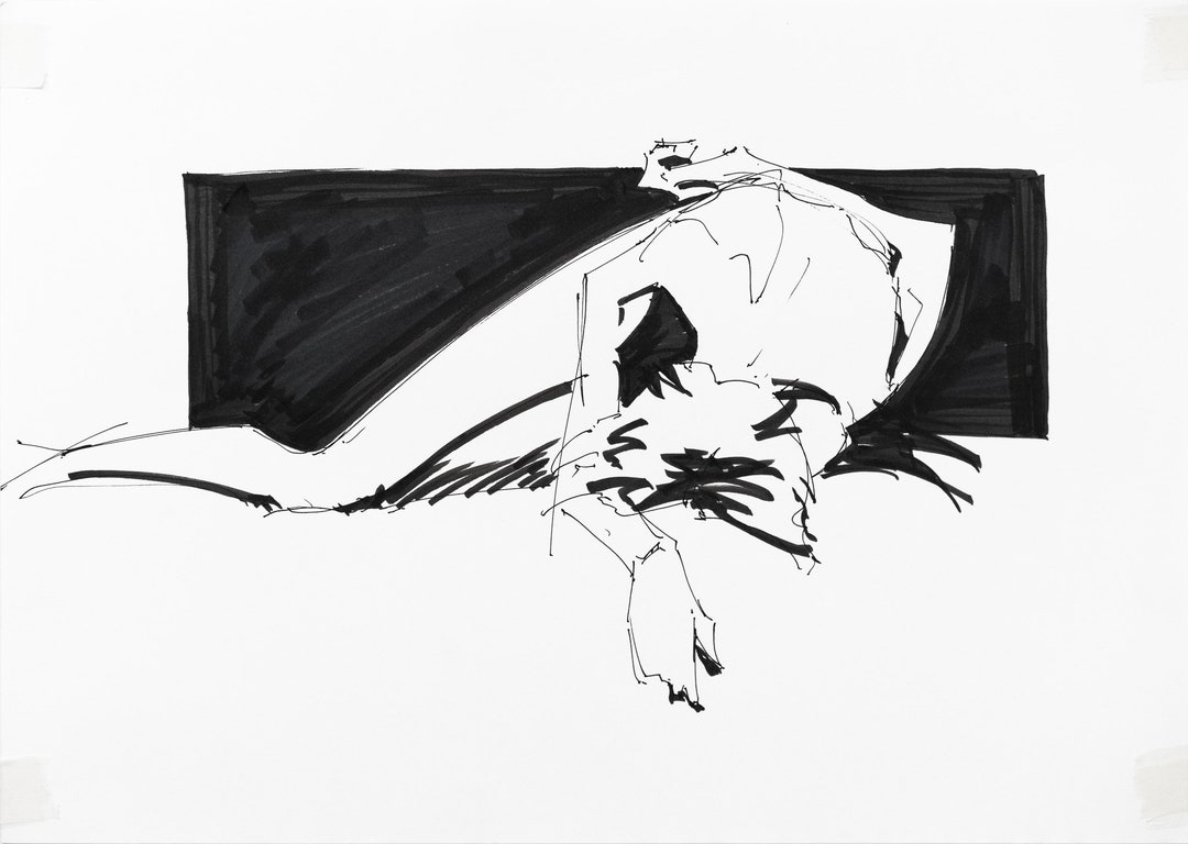 Life Drawing Ink on A3 Paper - Etsy