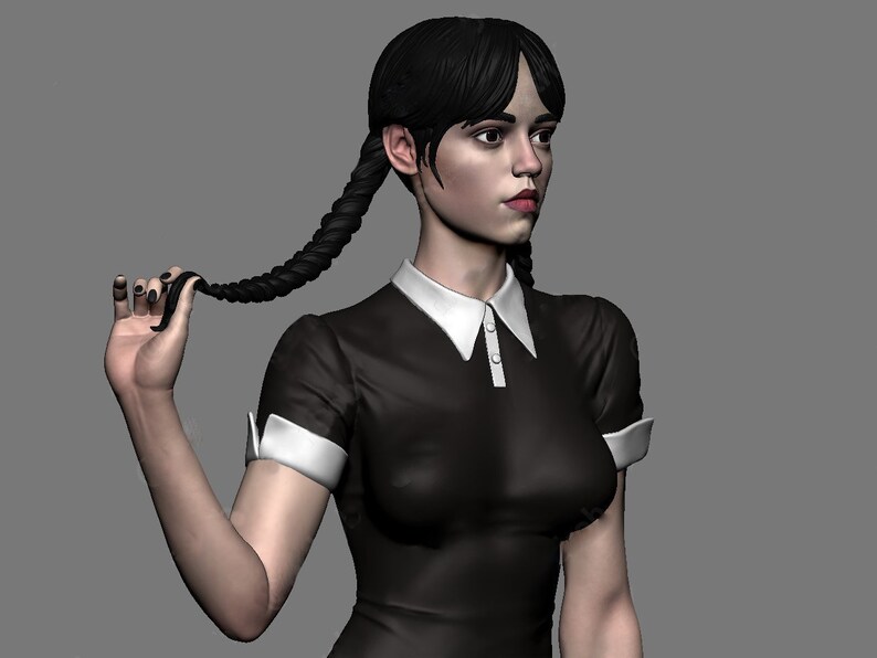 Wednesday Addams Net Jenna Ortega 3D STL File 3D Printer 3D - Etsy Ireland