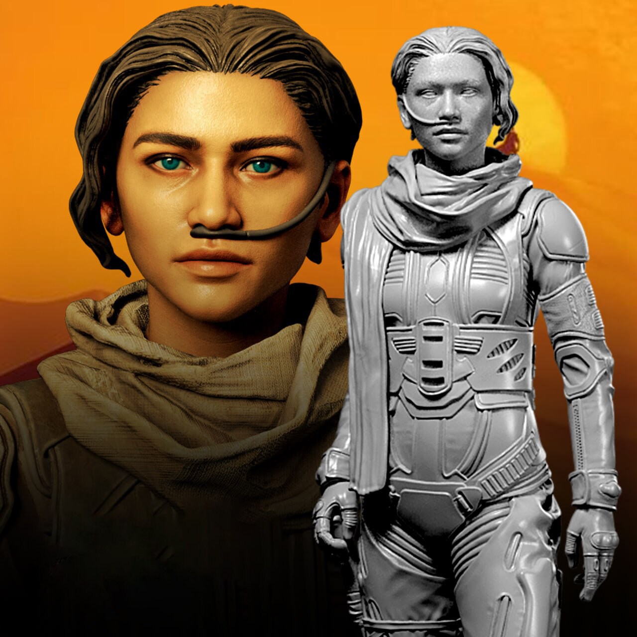 Chani Kynes Dune Zendaya BUST Full MODEL 3D STL File Printer - Etsy