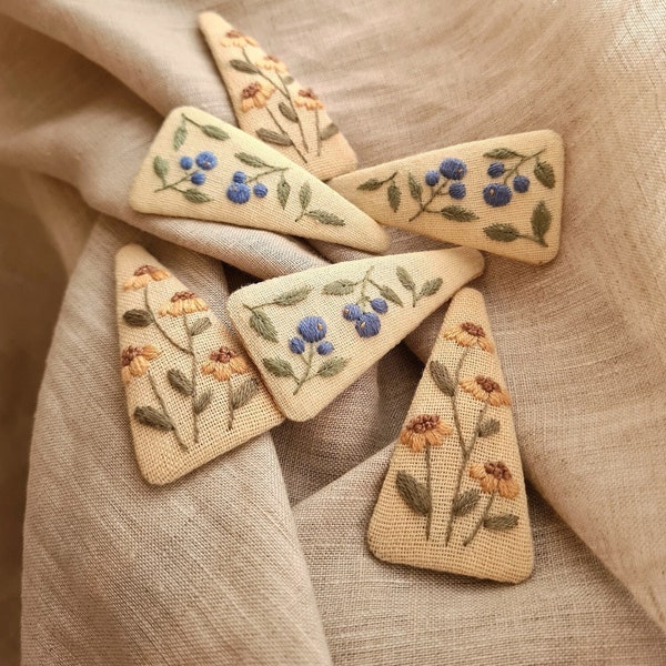 Embroidery Hair Clip - Etsy