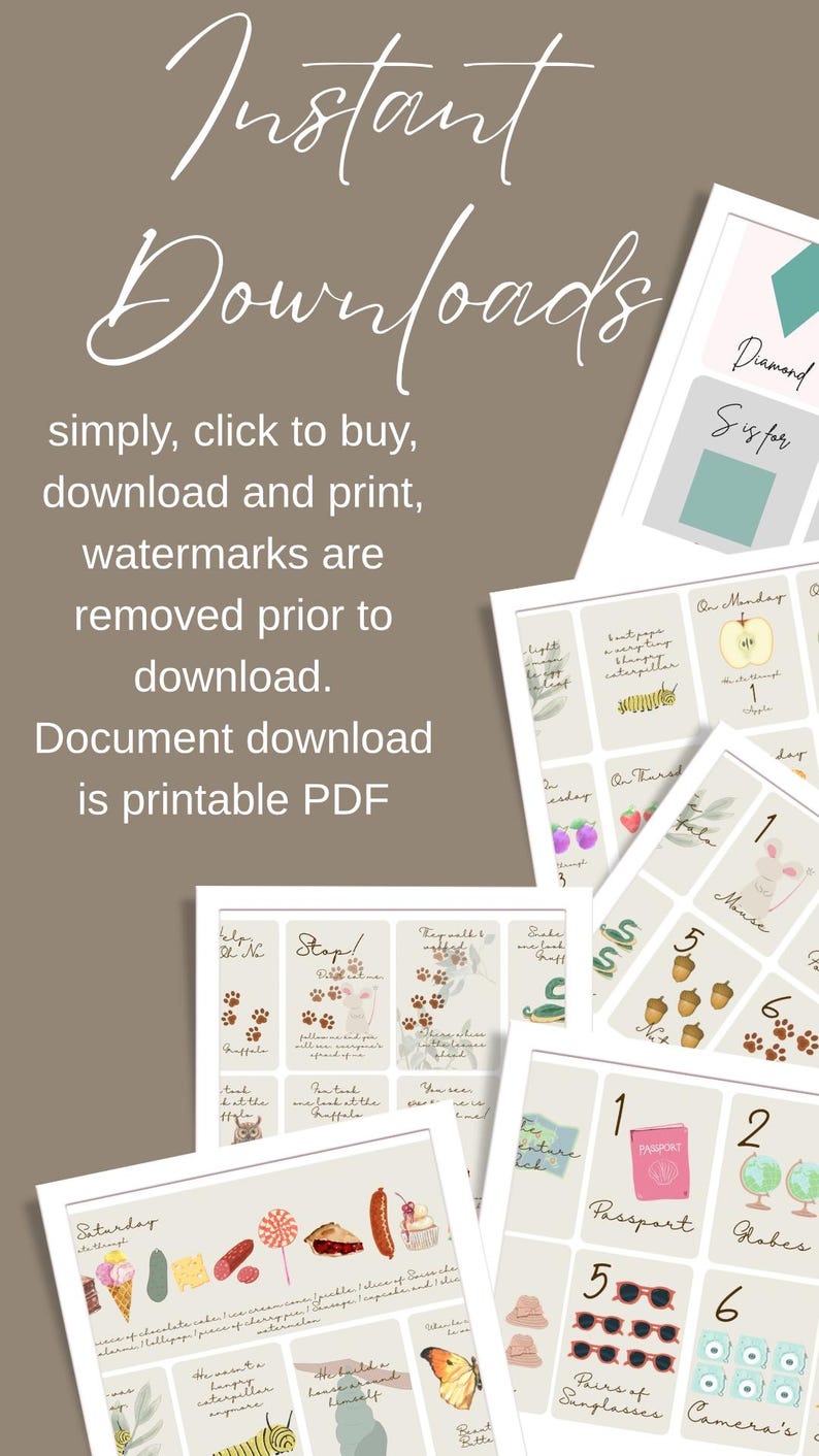 The Gruffalo Story Flash Cards: Early Years Learning - Etsy