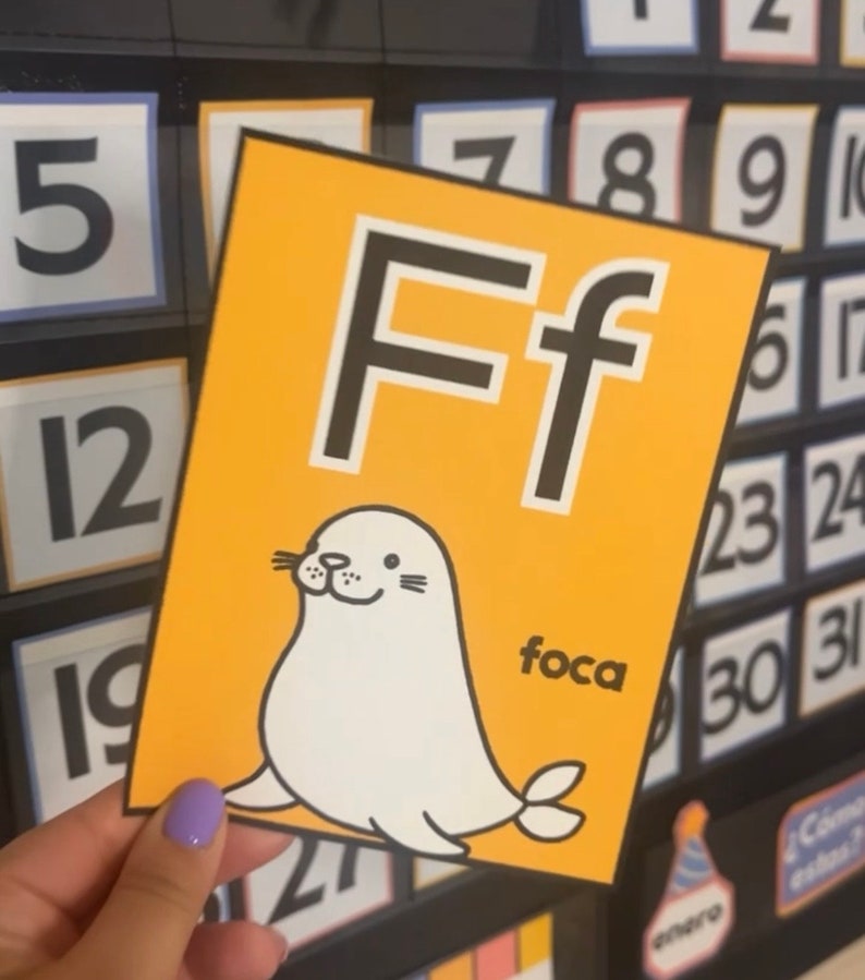 Illustrated SPANISH Alphabet Cards With Vocabulary - Etsy Australia