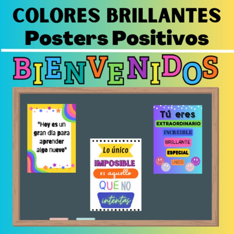 Positive Posters in Spanish - Etsy