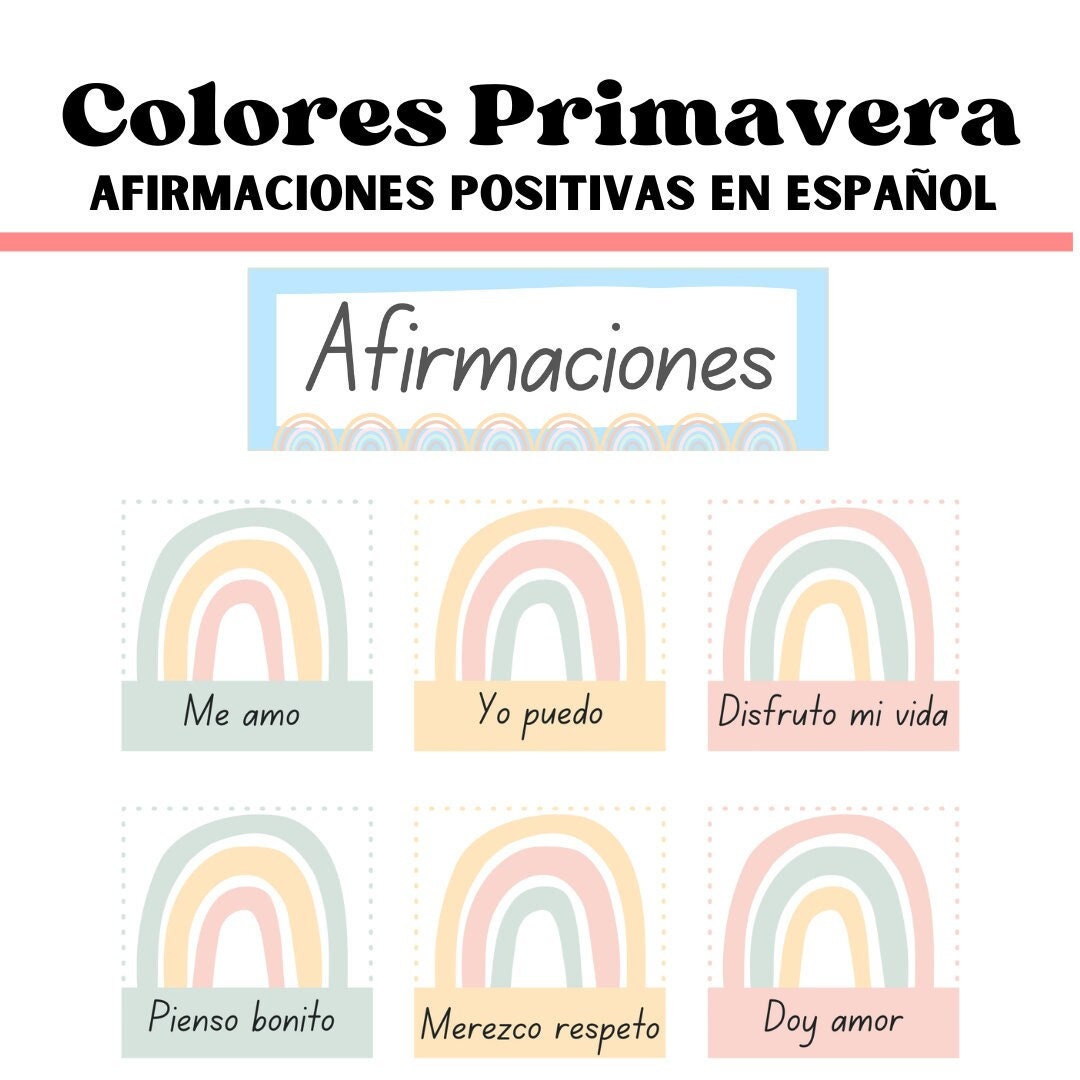 Positive Affirmations in Spanish - Etsy