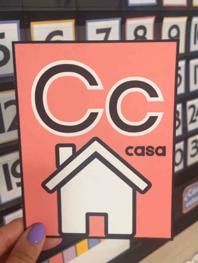 Illustrated SPANISH Alphabet Cards With Vocabulary - Etsy Australia