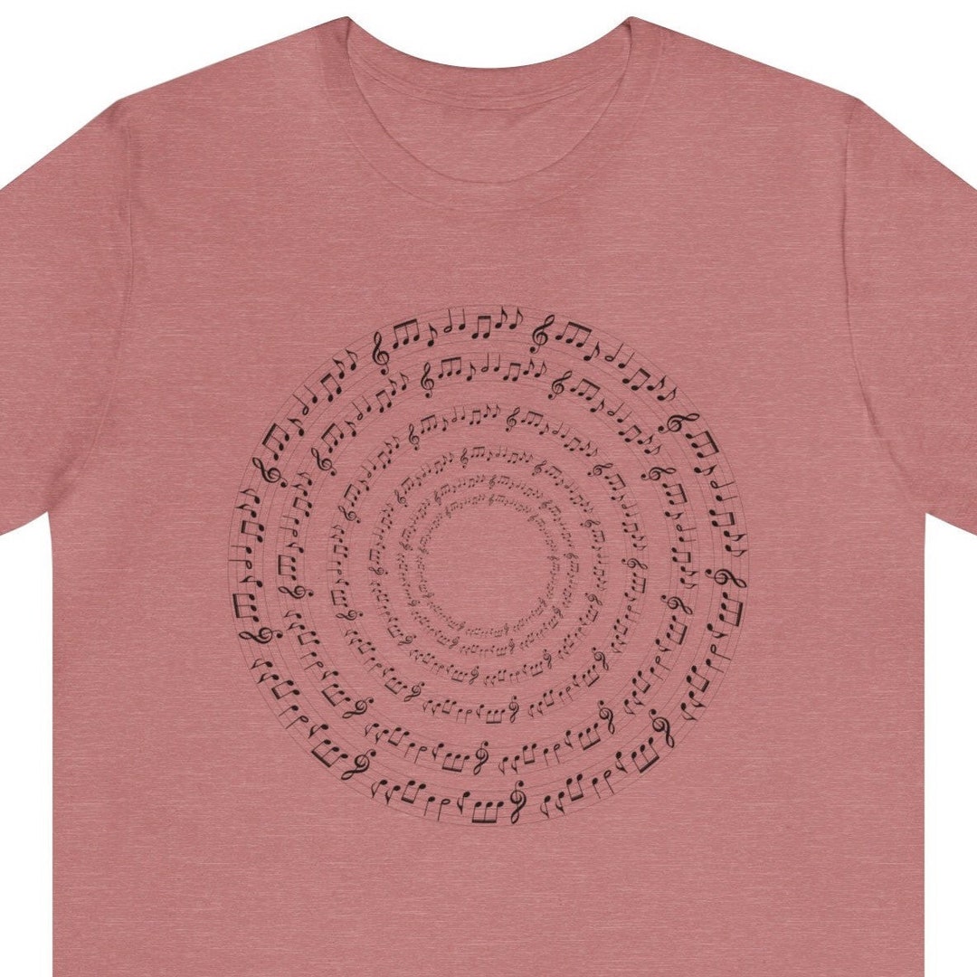 Spiral Musical Note Tshirt, Vortex Treble Bass Clef T Shirt, Gift for ...
