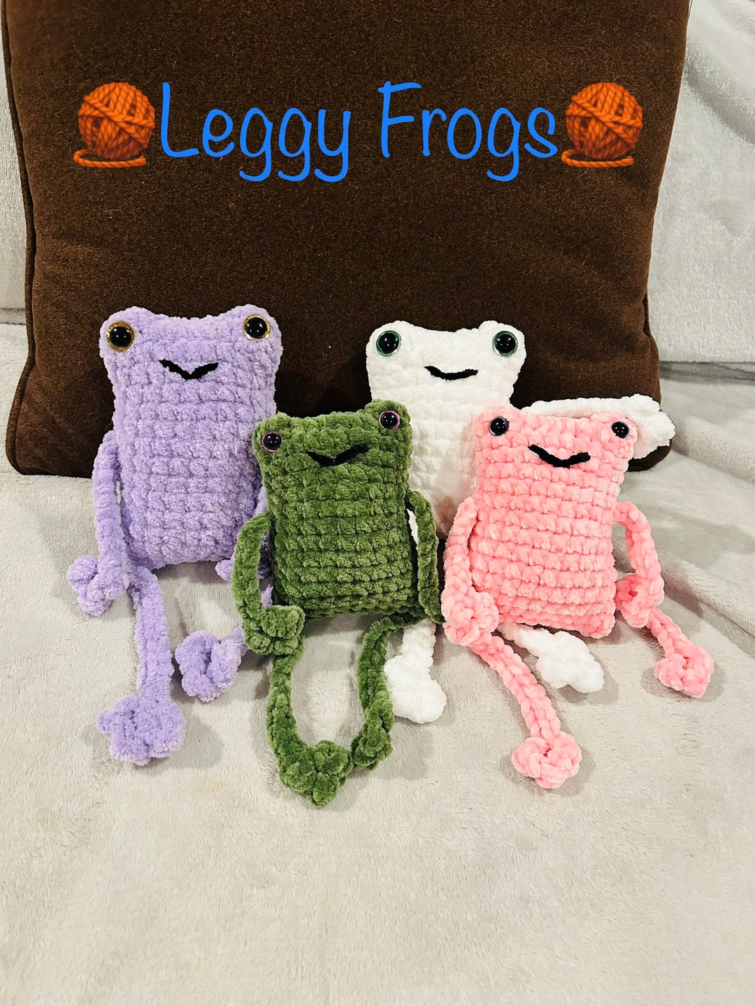Frog Leggy Plush Toy, Crochet Frog Leggy, Handmade Frog Leggy, Frog ...