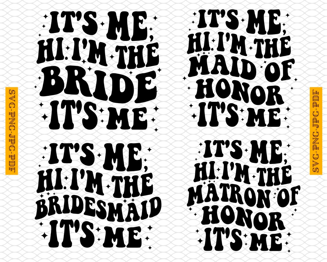 Bride Bundle, Bride Svg, Bridesmaid Svg, Maid of Honor Svg, Matron of ...