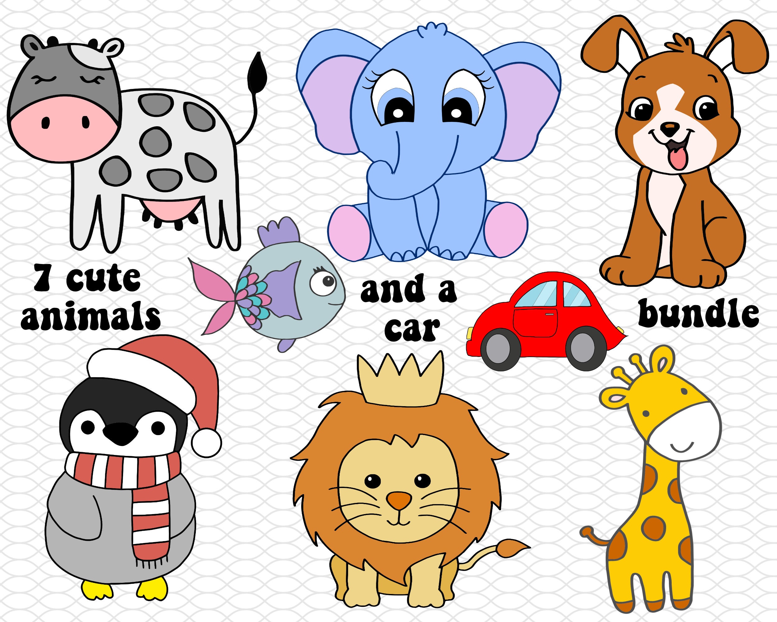 Cute Animals Svg, Bundle Animals Svg, Animals Svg, Digital Download - Etsy