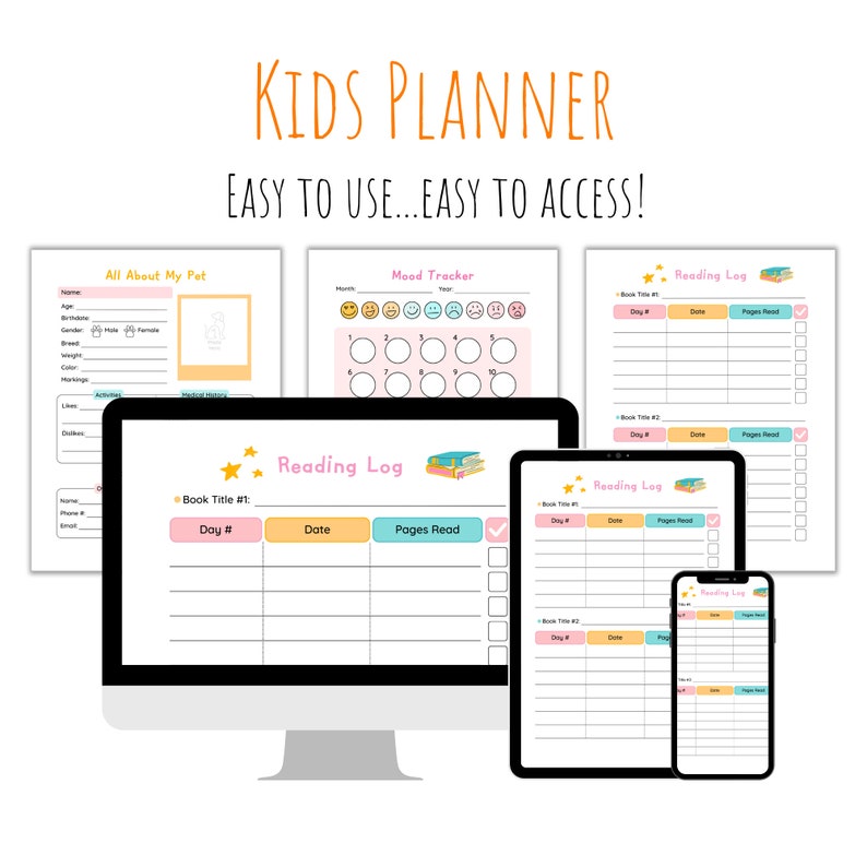 Kids Planner Kids Journal Printable Home School Daily - Etsy