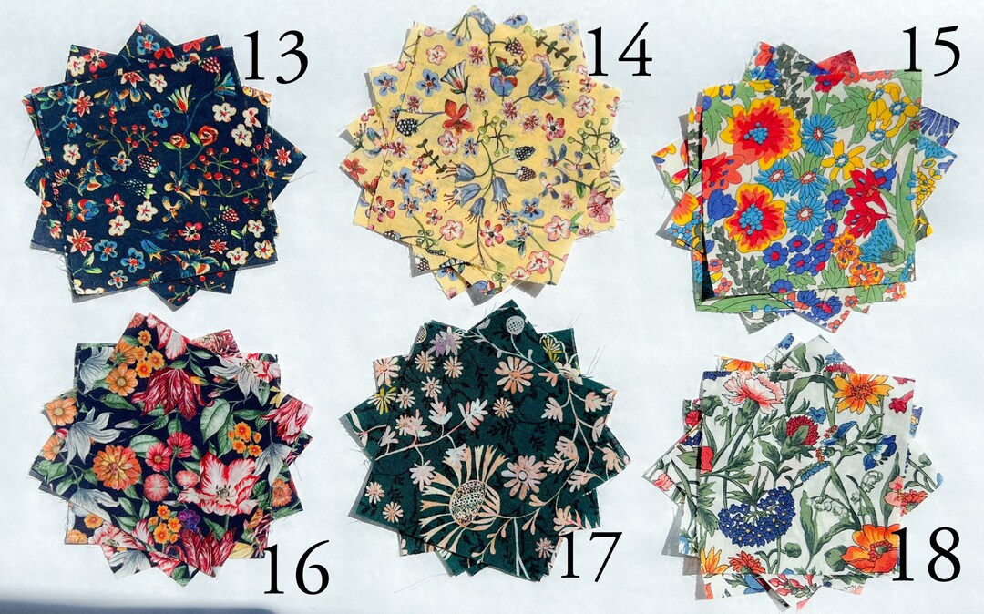 Liberty Patchwork Fabric Pack of 5 - Etsy