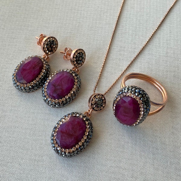 Ruby Jewelry for Women - Etsy