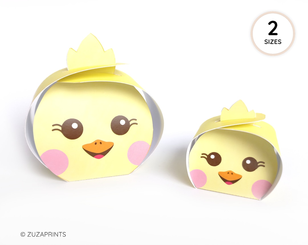 Easter Chick Box, Easter Box, Chick Box, DIY, PDF, Digital Print - Etsy