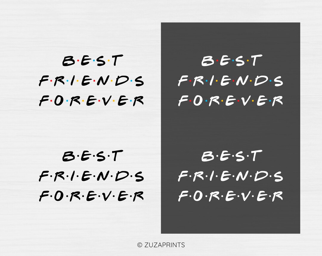 Best Friends Forever Text. Instant Digital Download SVG, PNG, JPG, Eps ...