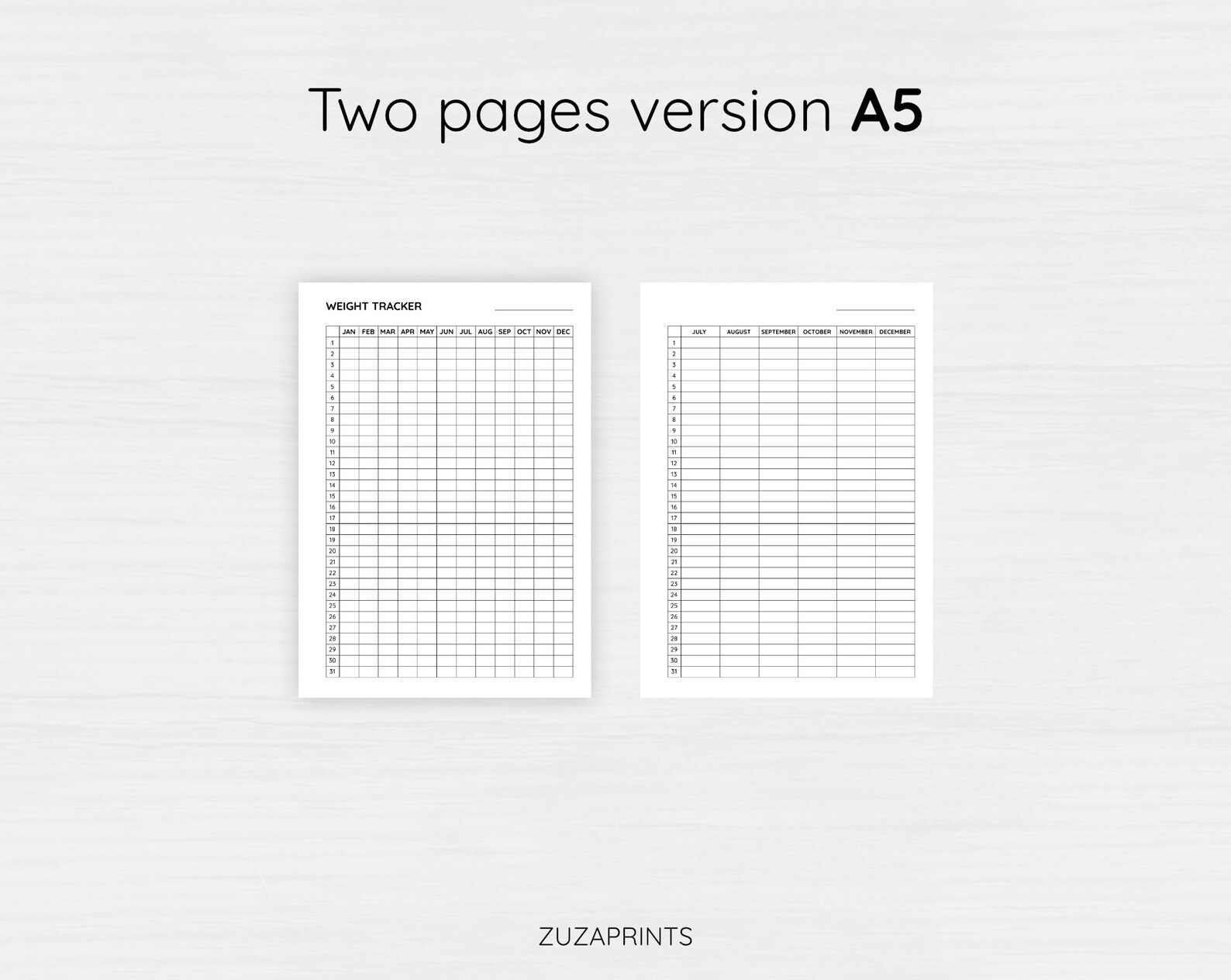 Daily Weight Tracker Printable, Weight Loss Tracker, Weight Loss ...