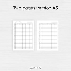 Daily Weight Tracker Printable, Weight Loss Tracker, Weight Loss ...