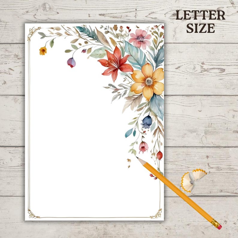 Vintage Florals Feelings Paper Letter Writing Set | Printable PDF for ...