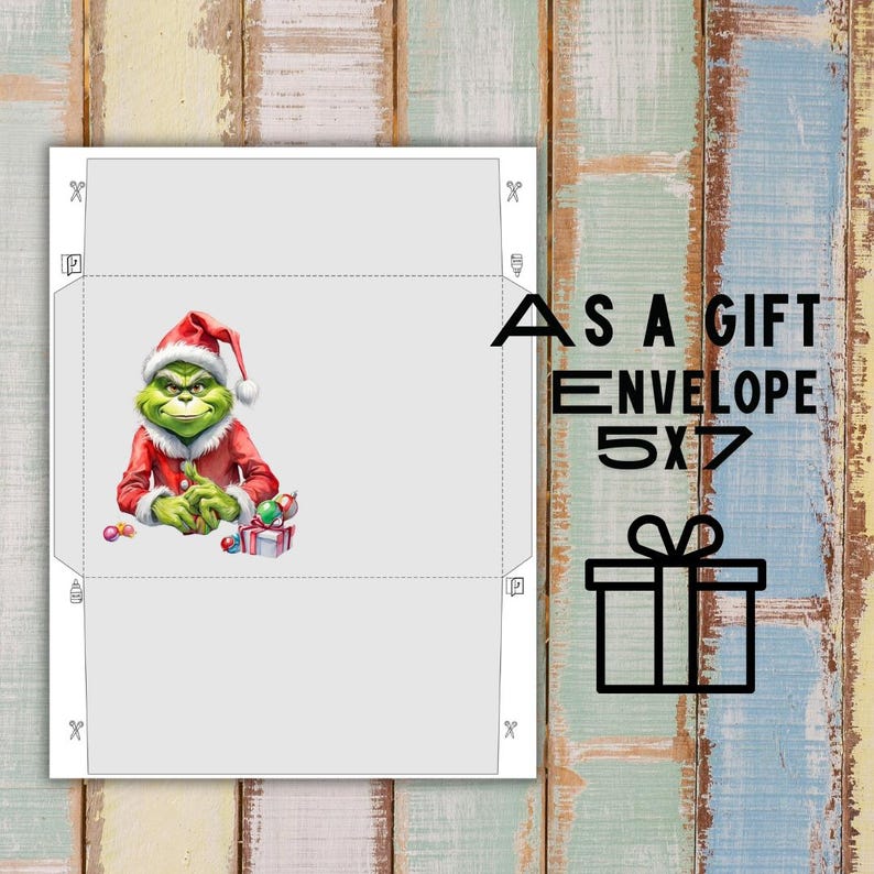Funny Grinch Christmas Card Digital Download Printable Holiday Greeting ...