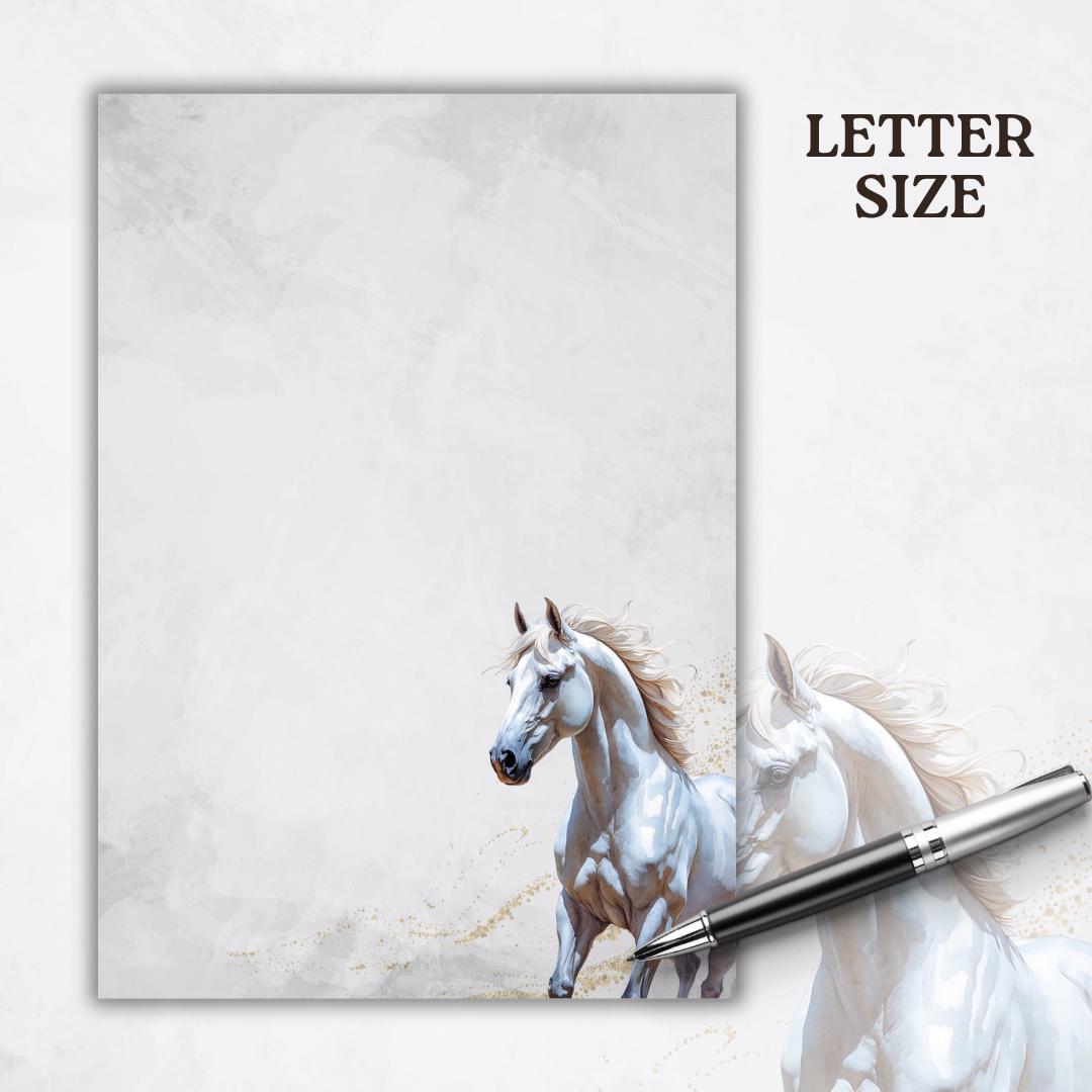 Gray Horse Stationery: Printable Equestrian Writing Set (digital ...
