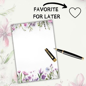 Floral Spring Paper Letter Writing Set | Printable PDF for Personal ...