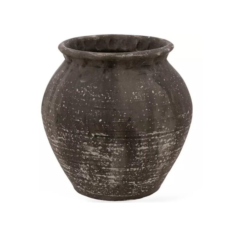 Gray & White Terracotta agnes Vintage Vase Pot for Plants and Home ...