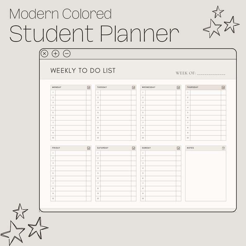 Weekly to Do List Printable, Weekly Task List Template, Weekly Planner ...