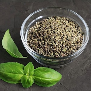 Organic Dried Basil, Pure Basil Spice, Village Product Authentic Spices ...