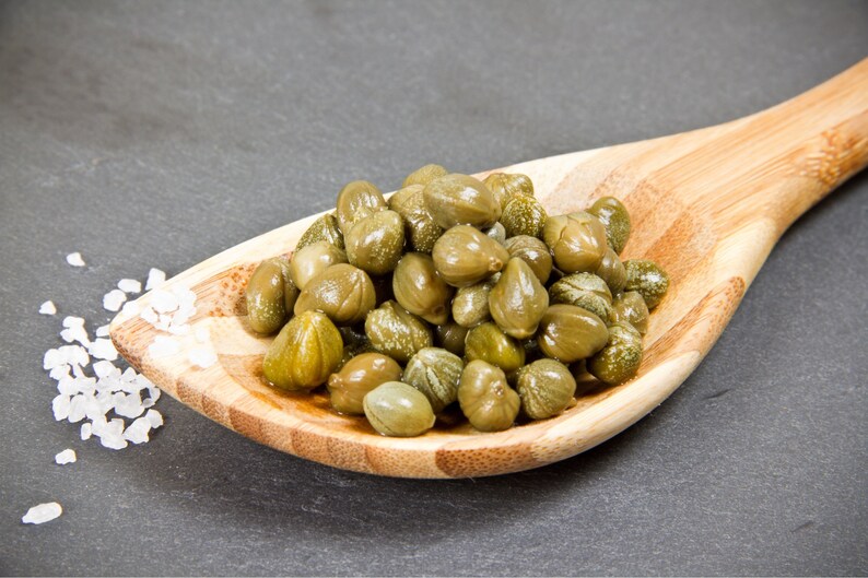 Pickled Caper Buds, Fresh Pickled Capers, Canned Capers in a Glass Jar ...
