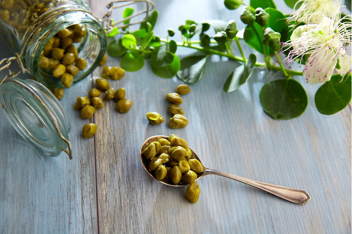 Pickled Caper Buds, Fresh Pickled Capers, Canned Capers in a Glass Jar ...