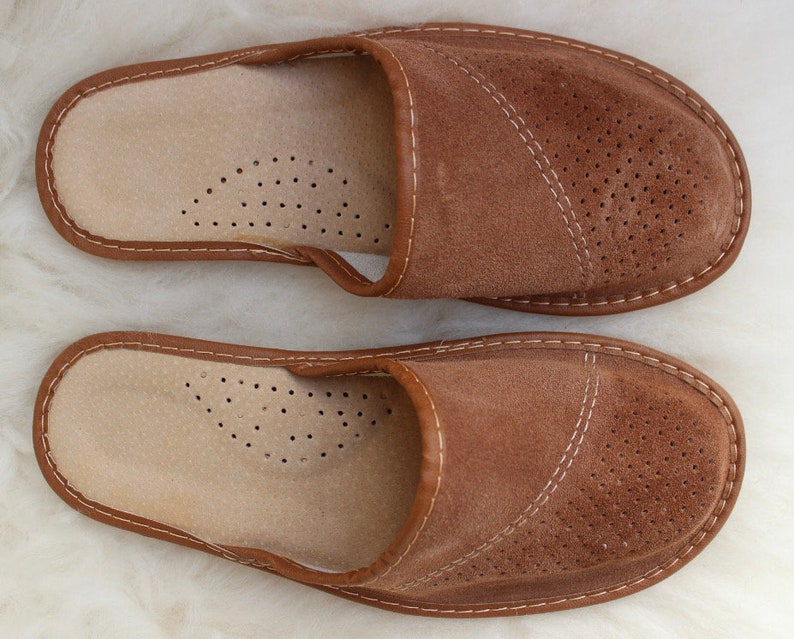 MENS Real SUEDE Handmade SLIPPERS Very Comfortable - Etsy