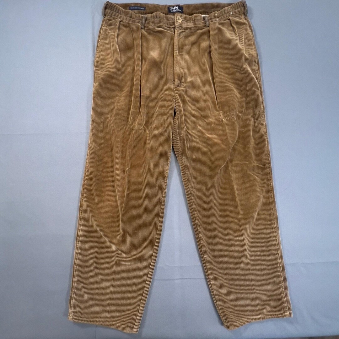 Polo Ralph Lauren Classic Golf Pant Corduroy Pleated Mens 38x30 Vintage ...
