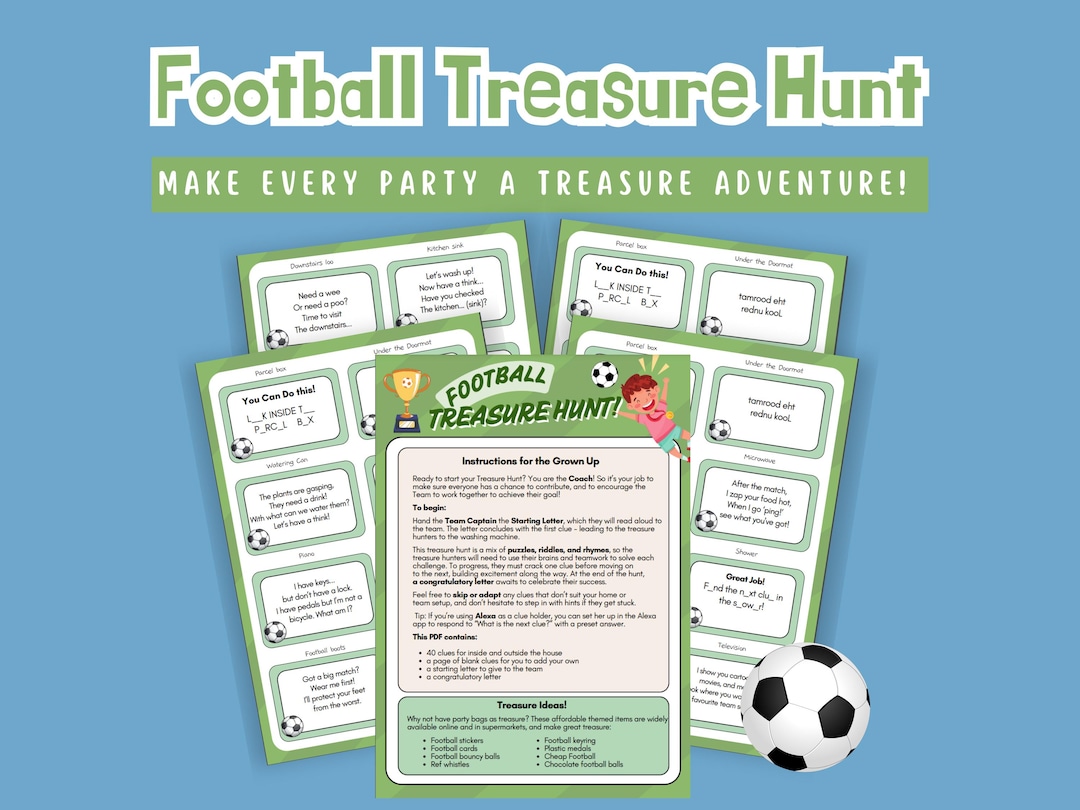 Football Theme Treasure Hunt - Etsy