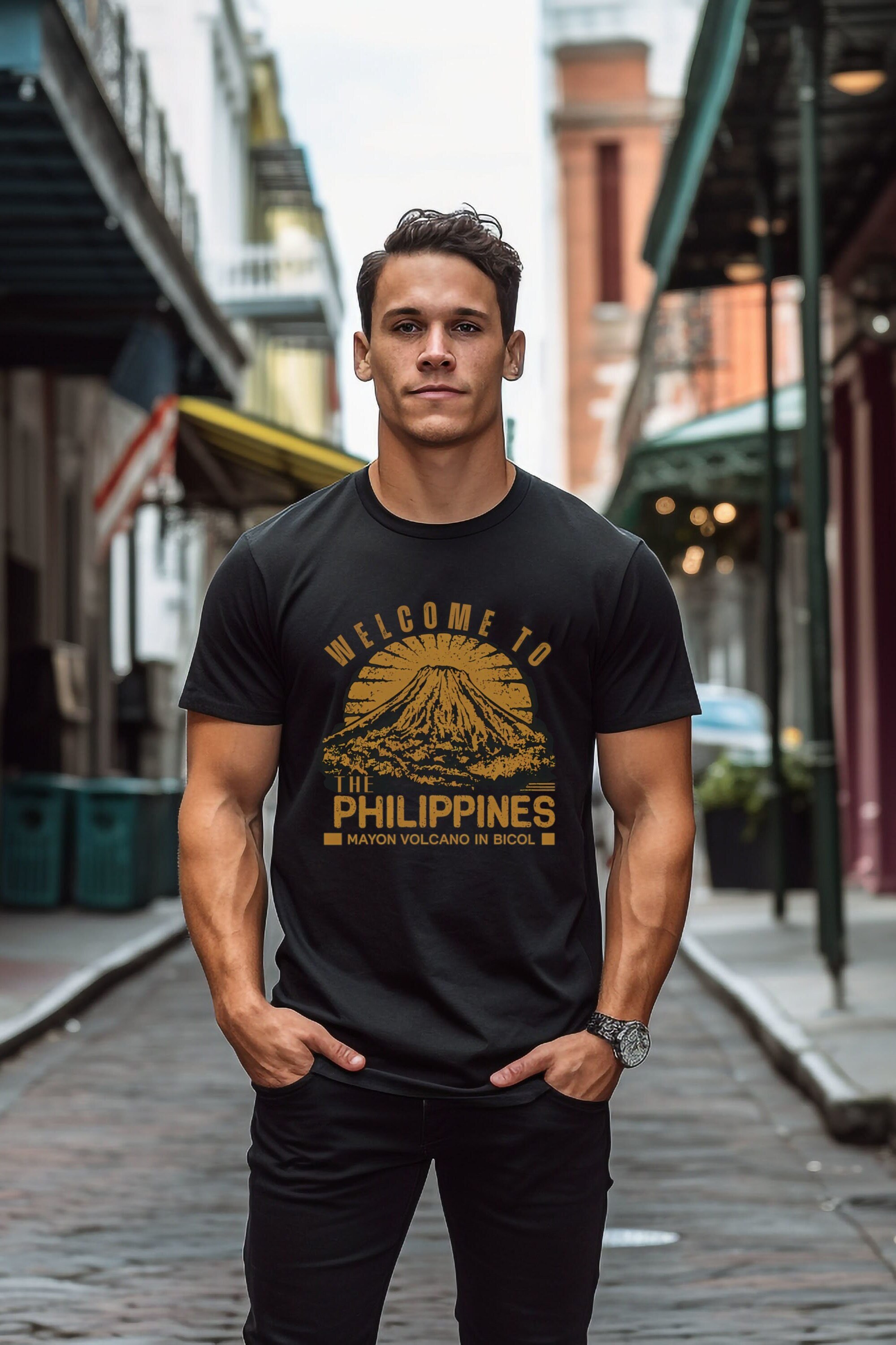 Welcome to the Philippines Mayon Volcano T-shirt,southeast Asia ...