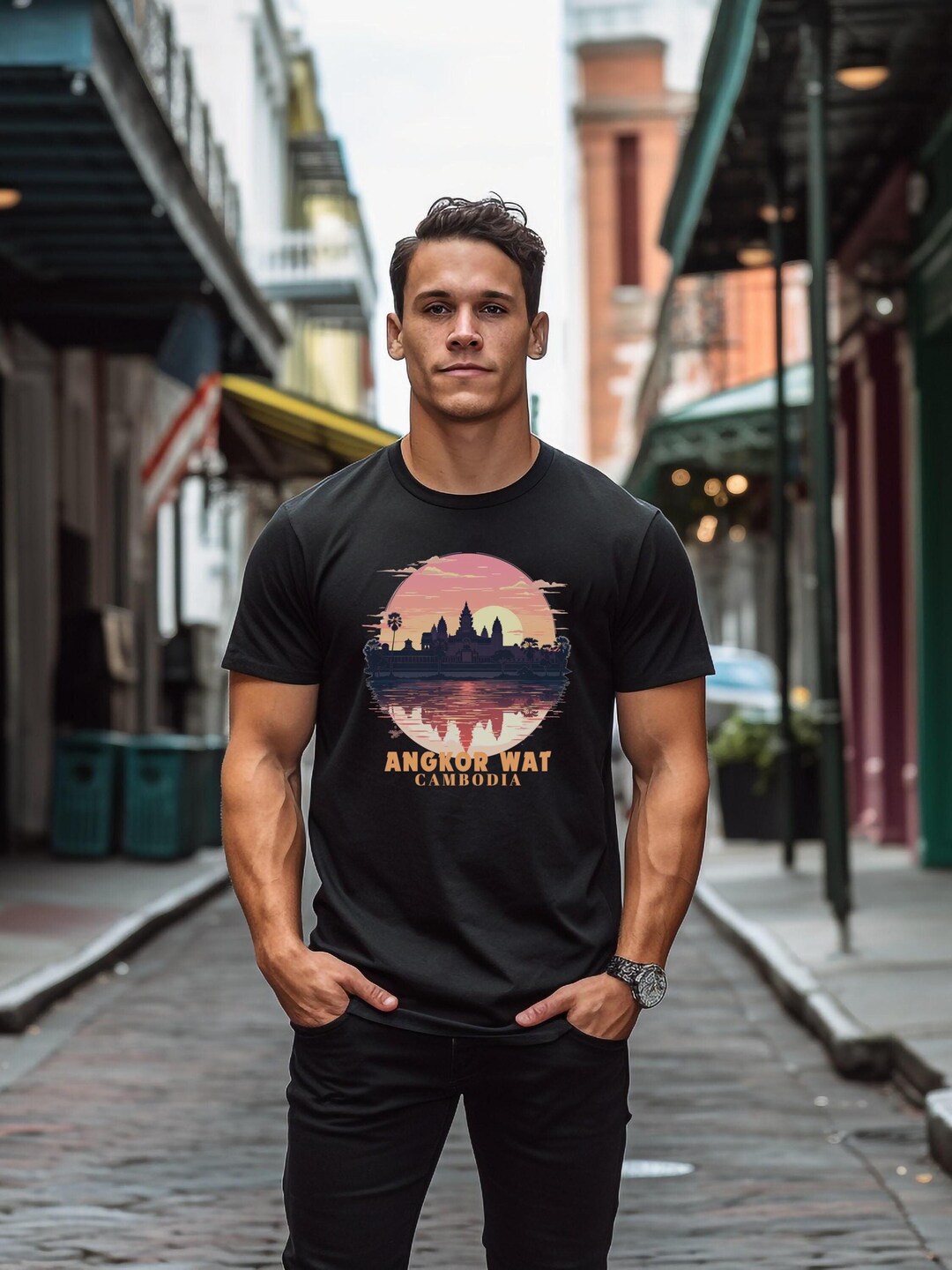 Cambodia Temple T-shirt, Angkor Wat Souvenir Tee, Siem Reap Travel ...
