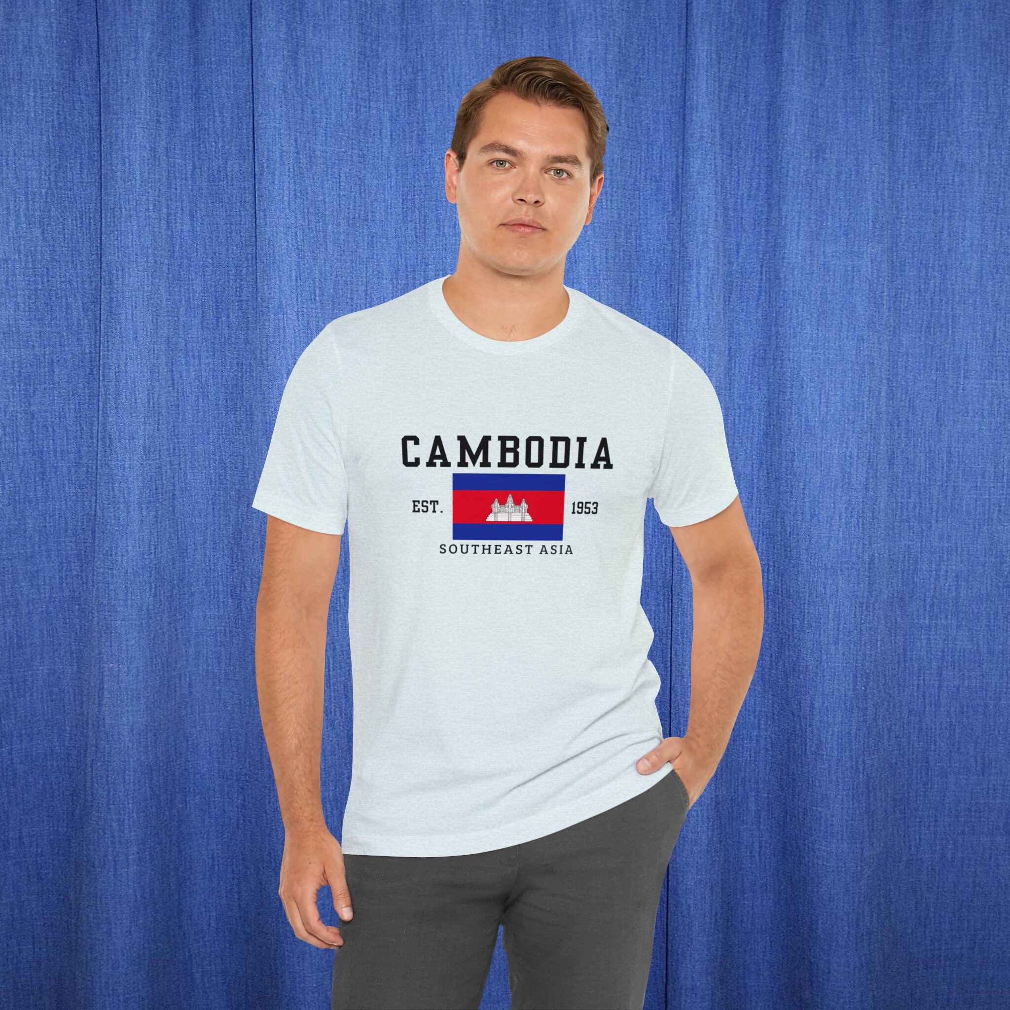 Cambodia Est.1953 T-shirt,angkor Wat Temple,cambodian Shirt,cambodian ...