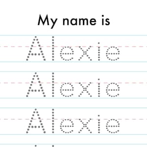 dotted name writing
