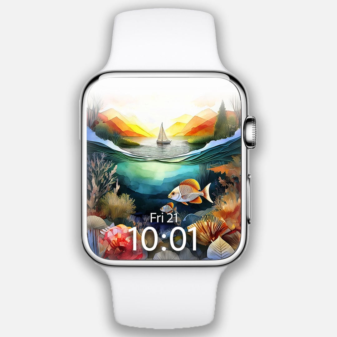 Apple Watch Face, 3D Watch Wallpaper, Underwater Smartwatch Face, Boat ...
