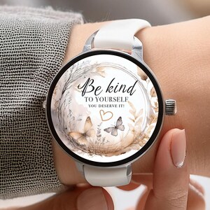 Apple Watch Face, Smartwatch Wallpapers, Boho Beige Botanical Watch ...