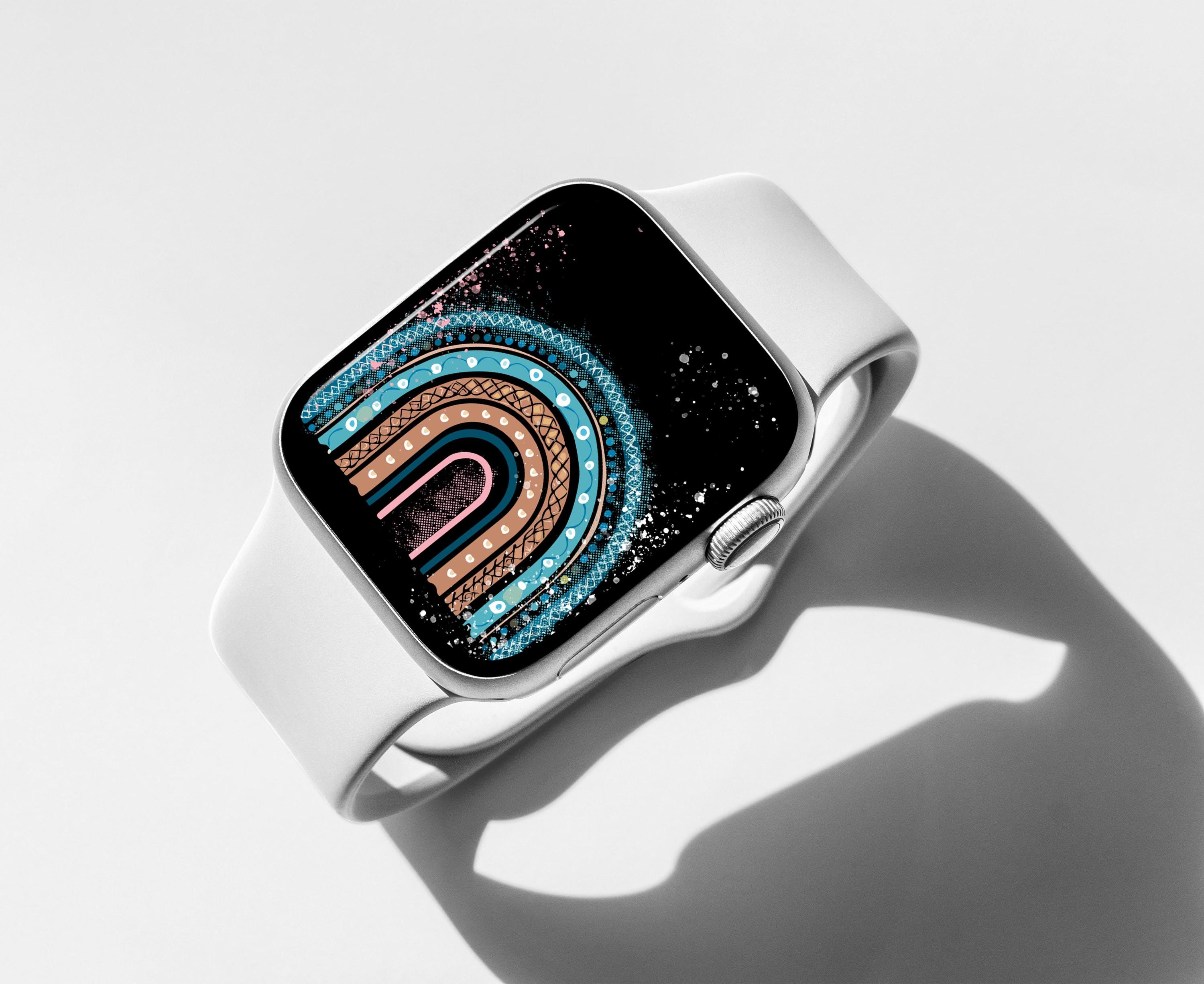 Apple Watch Face, Smartwatch Wallpapers, Boho Rainbow Watch Background ...