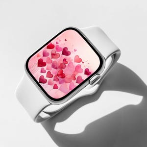 Apple Watch Face, Red Hearts Watch Wallpapers, Love Apple Watch Face ...