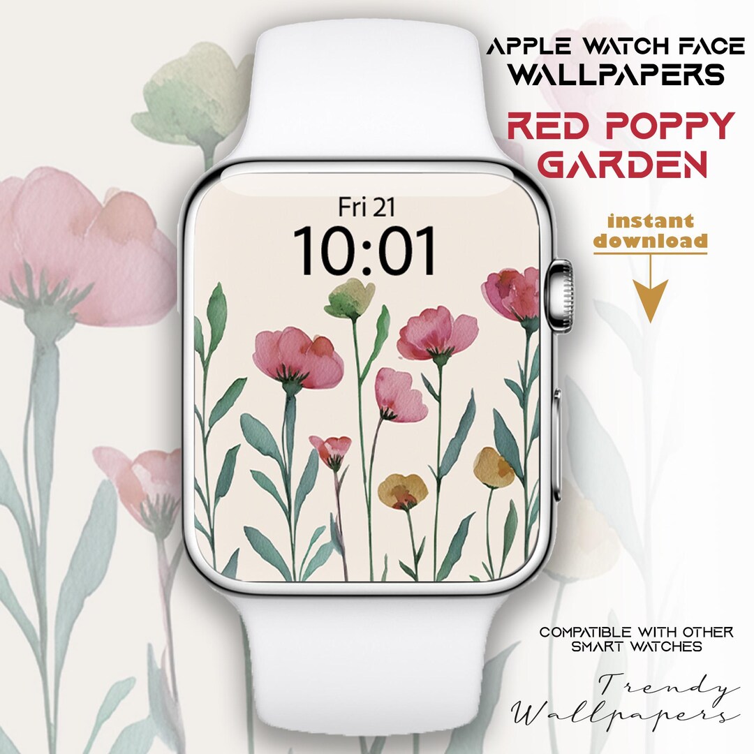 Apple Watch Face, Smartwatch Wallpapers, Botanical Watch Background ...